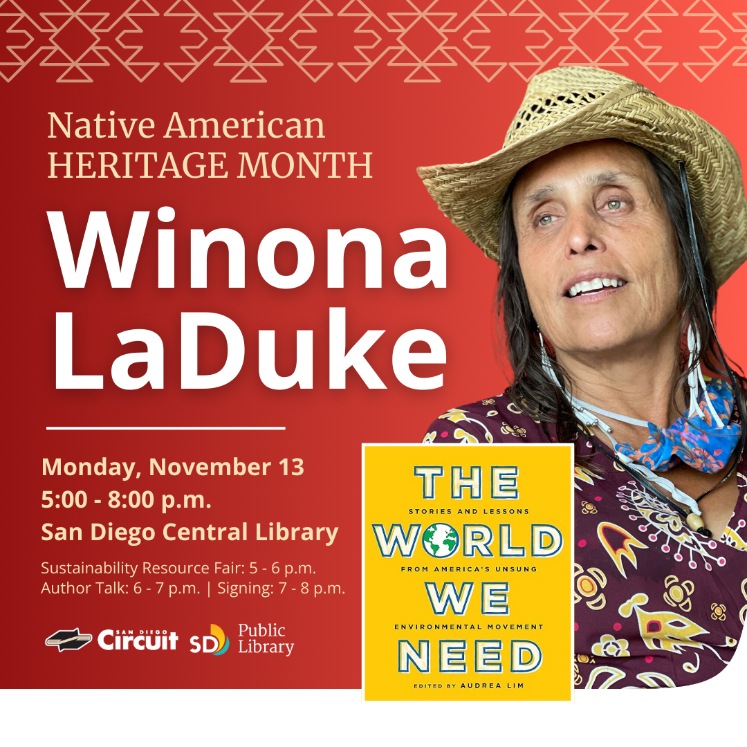Winona LaDuke: Resource Fair, Author Talk, & Book Signing | San Diego ...